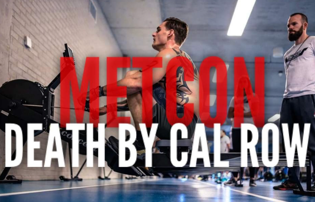 "Death by cal row" – THE WOD GUYS FOR SPORT EQUIPMENT TRADING CO. L.L.C