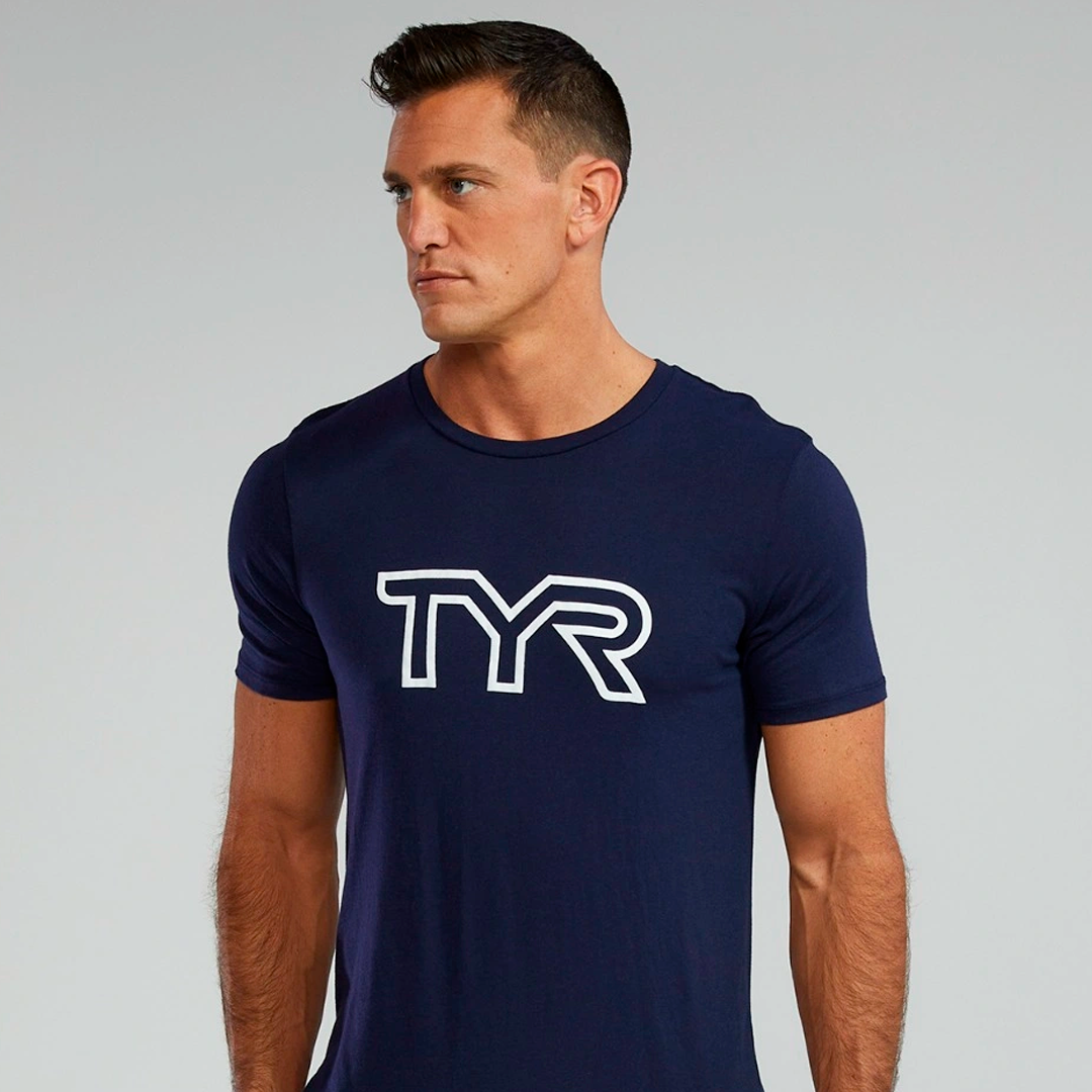 TYR Men's Ultrasoft Lightweight Tri Blend Tech Tee - Big Logo – THE WOD ...